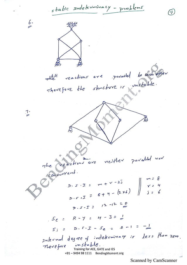 Static indeterminacy problems | PDF