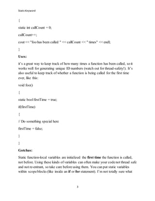 Static keyword u.s ass.(2) | PDF