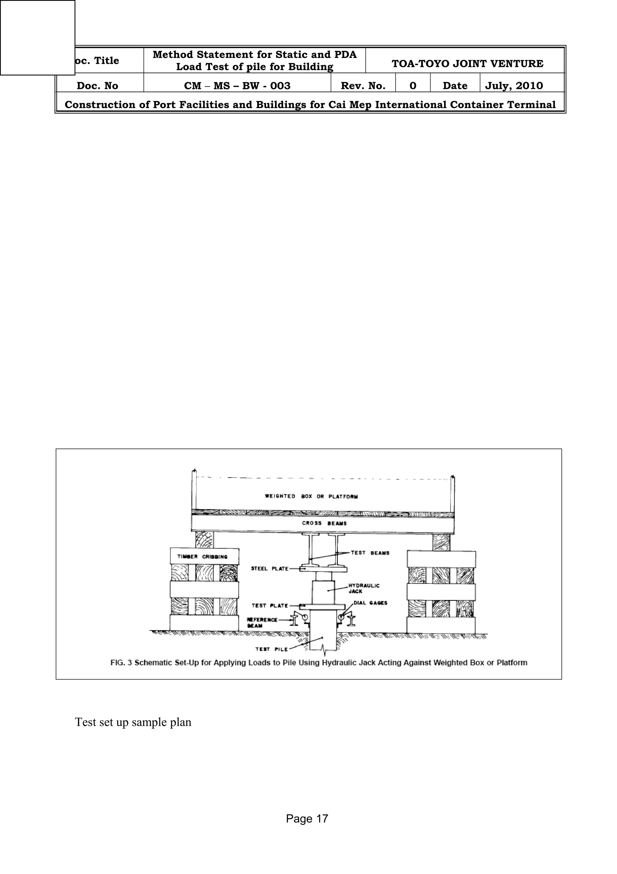 Static load test method statement cm - ms- bw - 003 | DOC