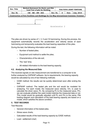 Static load test method statement cm - ms- bw - 003 | DOC