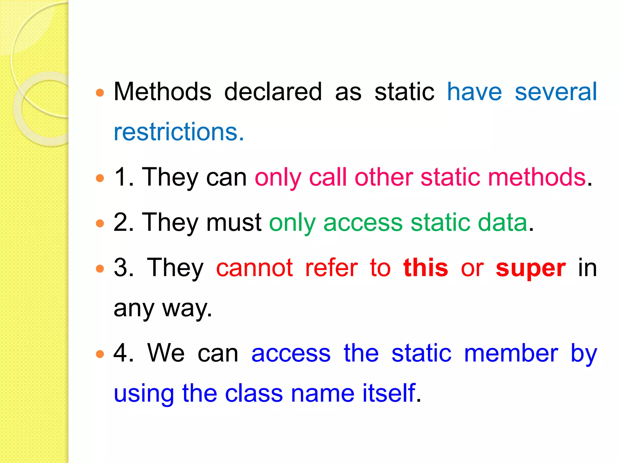 Static Members Javapptx 