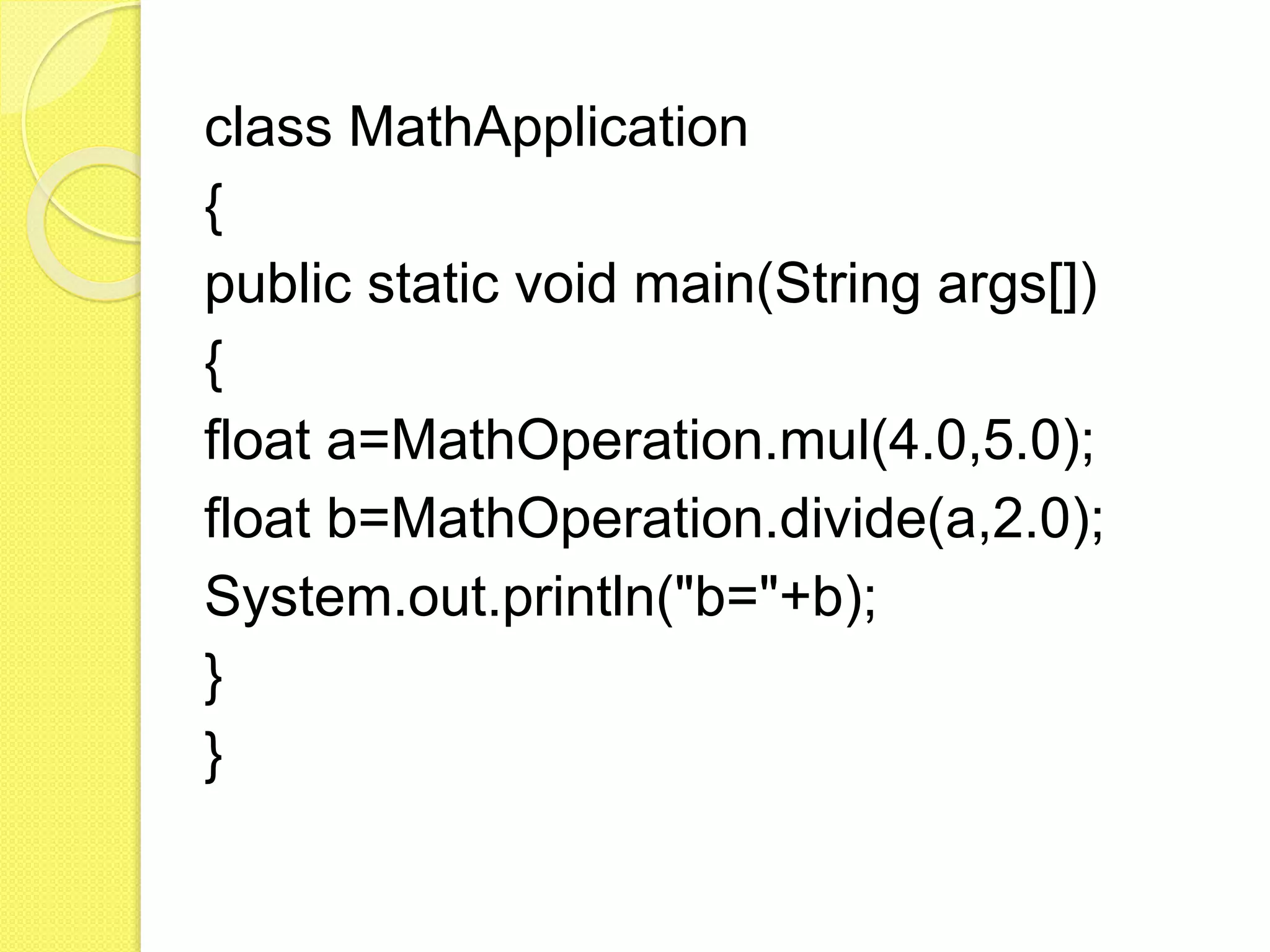 Static Members-Java.pptx | Programming Languages | Computing