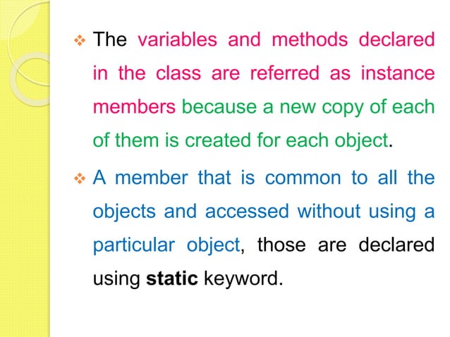 Static Members-Java.pptx | Programming Languages | Computing