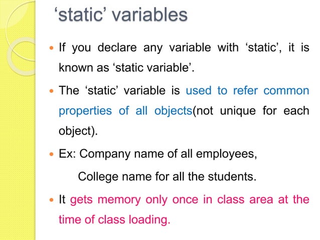 Static Members-Java.pptx | Programming Languages | Computing