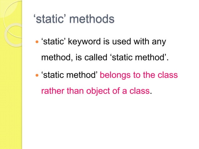 Static Members-Java.pptx | Programming Languages | Computing