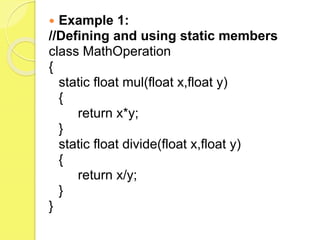 Static Members-Java.pptx | Programming Languages | Computing