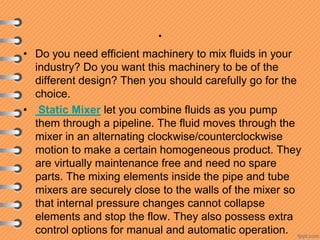 Static mixer | PDF