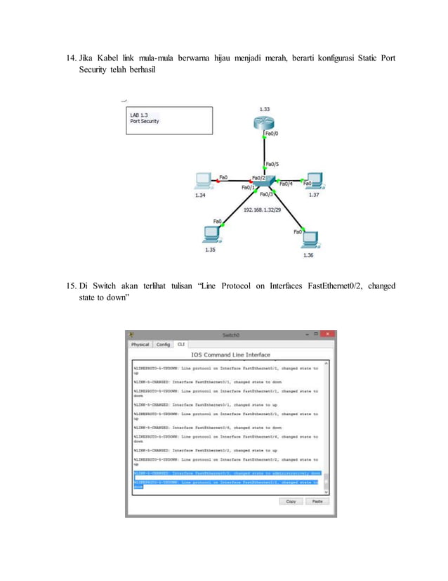 Static port security packet tracer | PDF