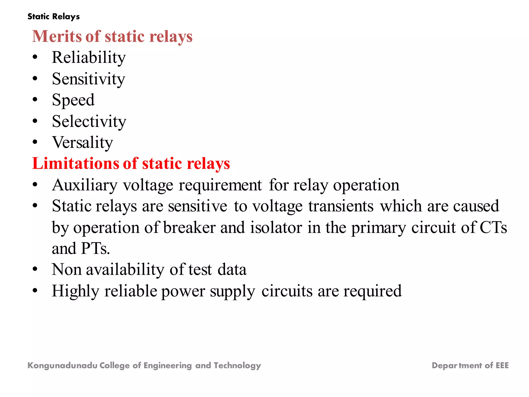 Static relay | PDF