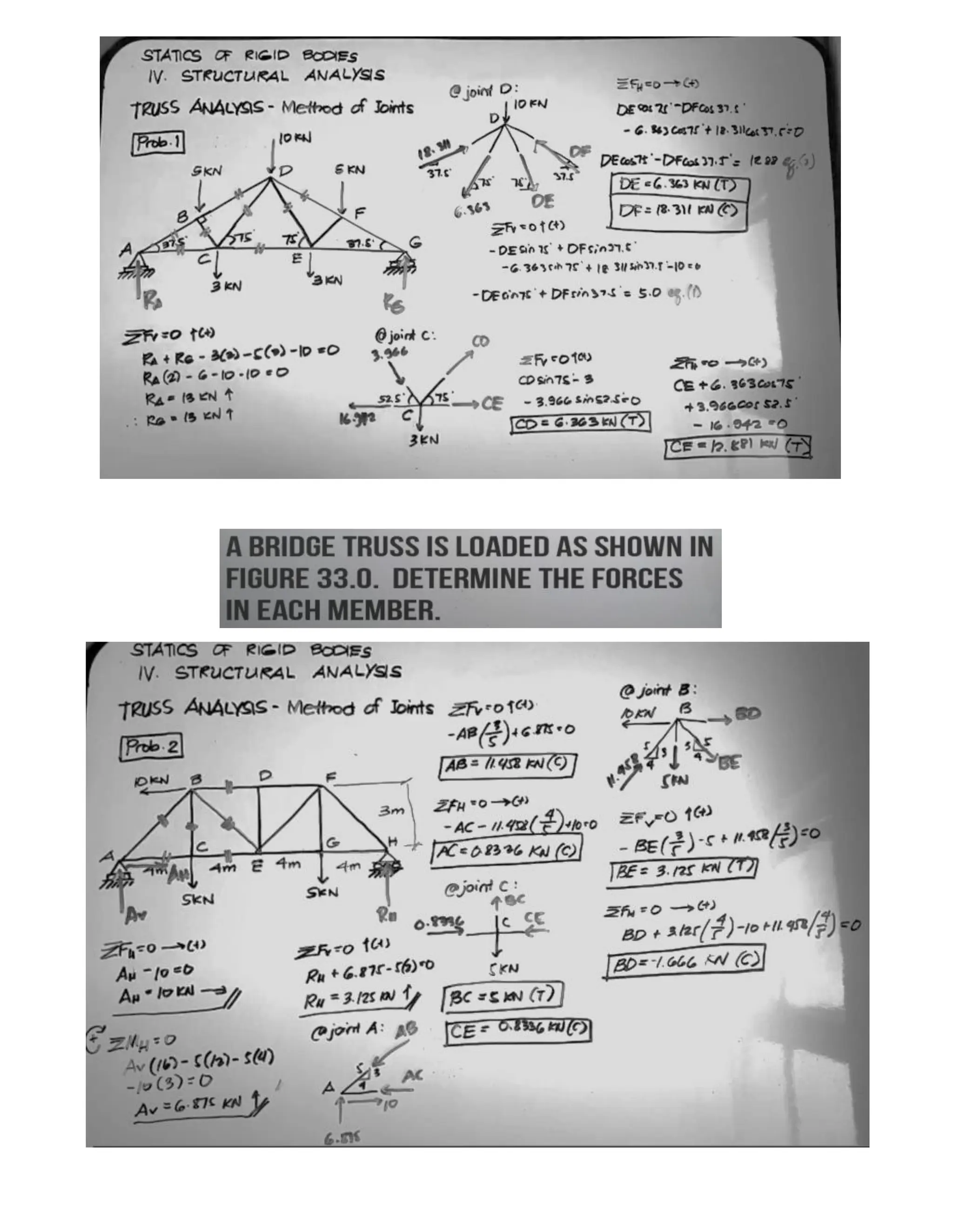 STATIC OF RIGID BODIES REVIEWER - TRUSS ANALYSIS | PDF