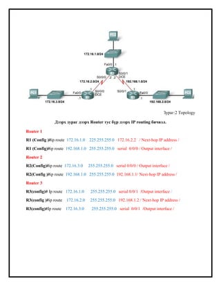 Static routing гэж юу вэ ? | PDF