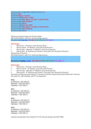 Static routing | DOCX