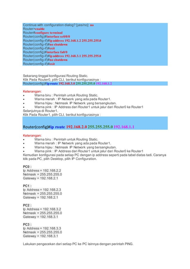 Static routing | DOCX