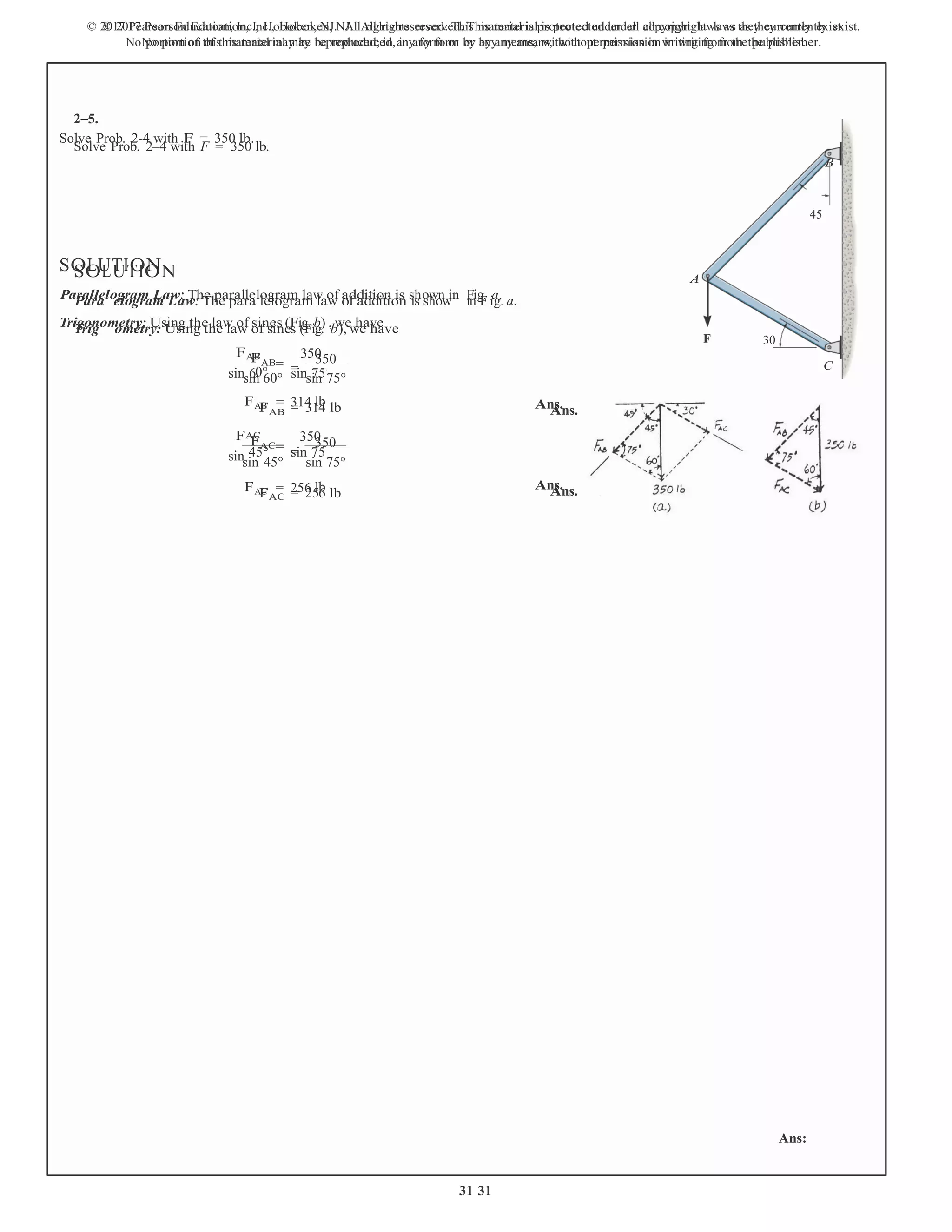 Statics and Mechanics of Materials 5th Edition Hibbeler Solutions ...