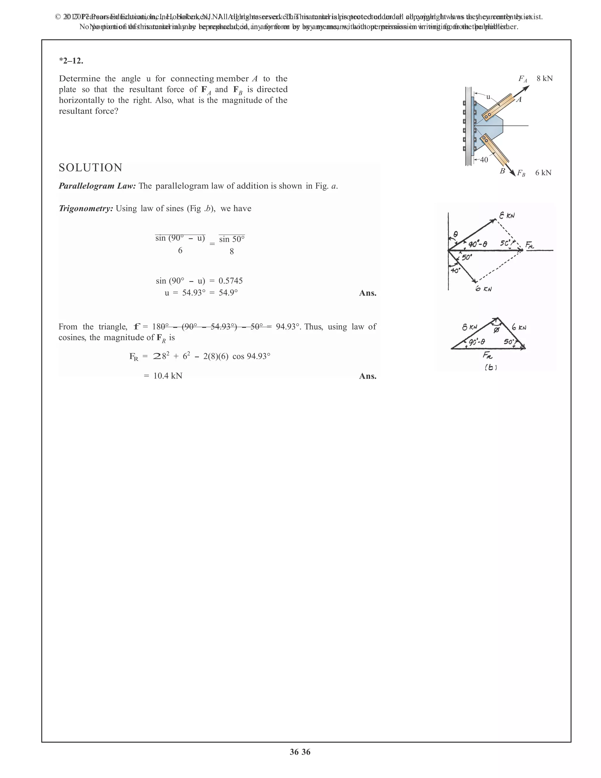 Statics and Mechanics of Materials 5th Edition Hibbeler Solutions ...