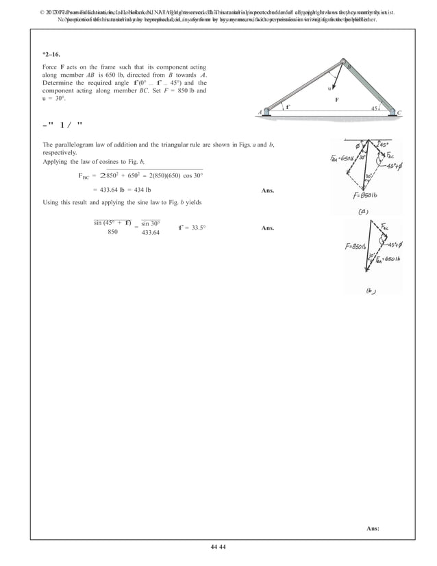 Statics and Mechanics of Materials 5th Edition Hibbeler Solutions Manual | PDF | Physics | Science