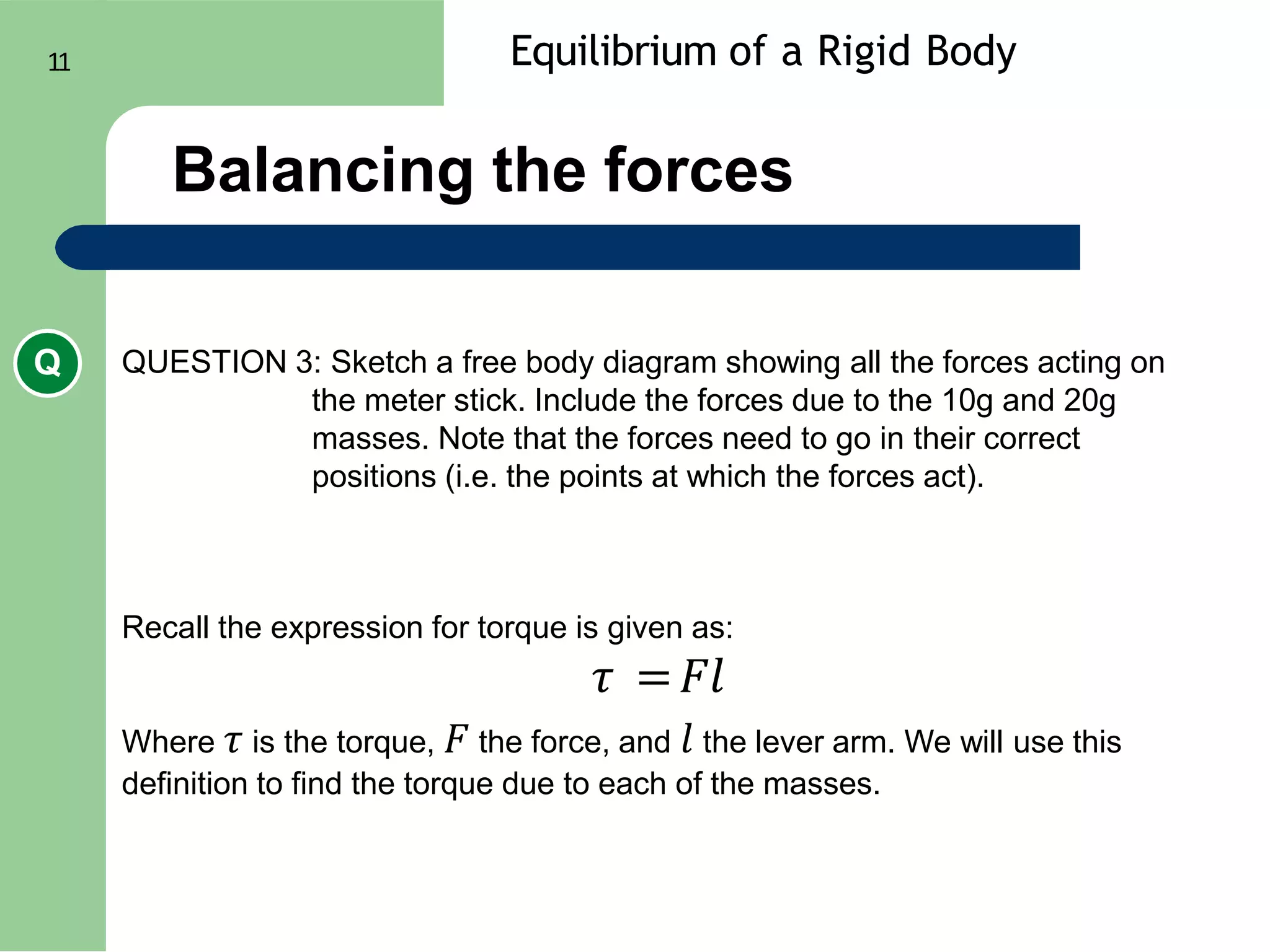 Statics -Equilibrium of a rigid body.pptx
