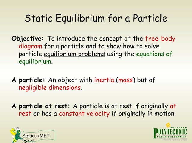 Statics free body diagram | PPS | Physics | Science