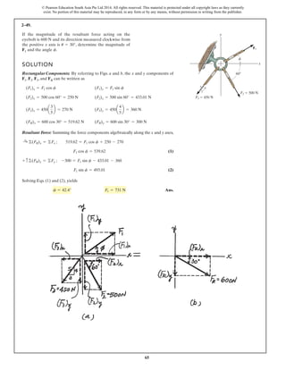 Statics Mechanics of Materials 4th Edition Hibbeler Solutions Manual | PDF