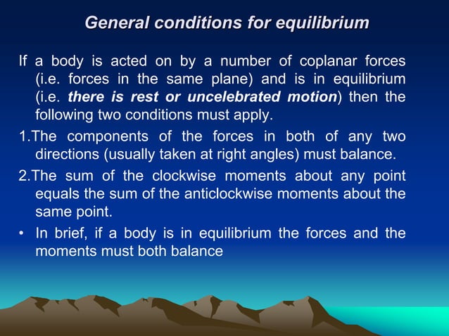 LECTURE NOTES ON STATICS_2024 power point presentation. | PPT