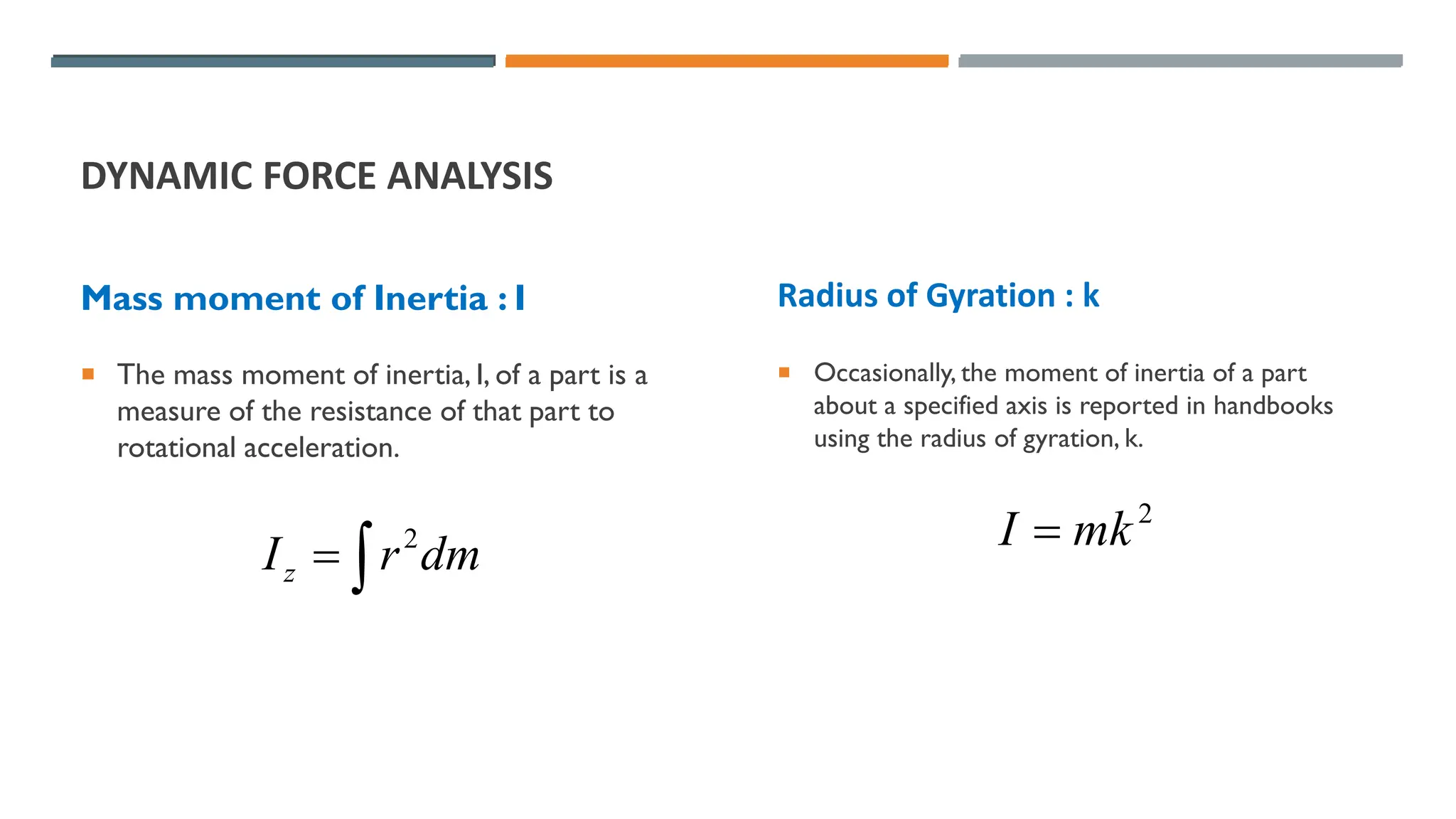 Statics and dynamics force analysis lecture note | PDF
