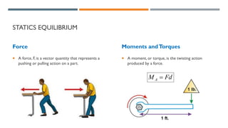 Statics and dynamics force analysis lecture note | PPT