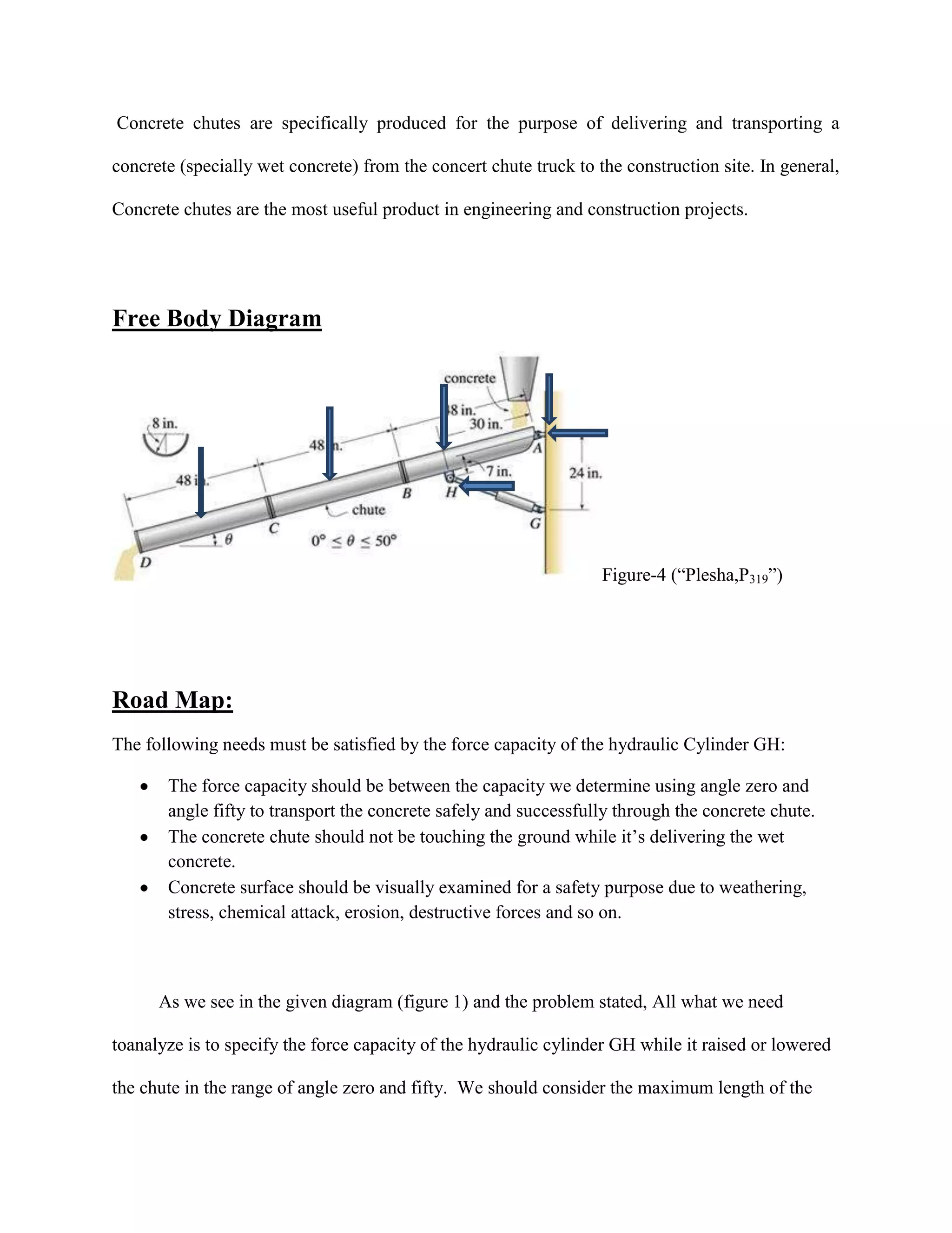 Engineering Mechanics: Statics Design problem # 5.4 concrete chutw | DOCX