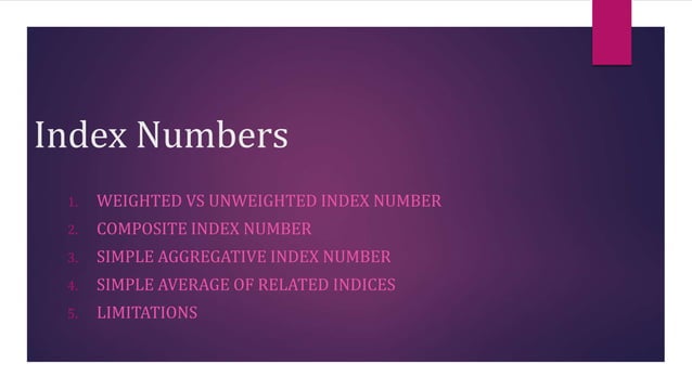 Index Number (Composite Index Number) | PPTX