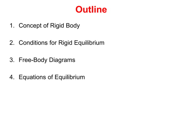 Engineering Mechanics Chapter 5 Equilibrium of a Rigid Body | PPT