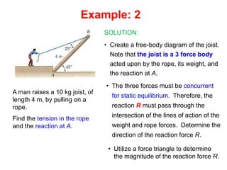 Engineering Mechanics Chapter 5 Equilibrium of a Rigid Body | PPT