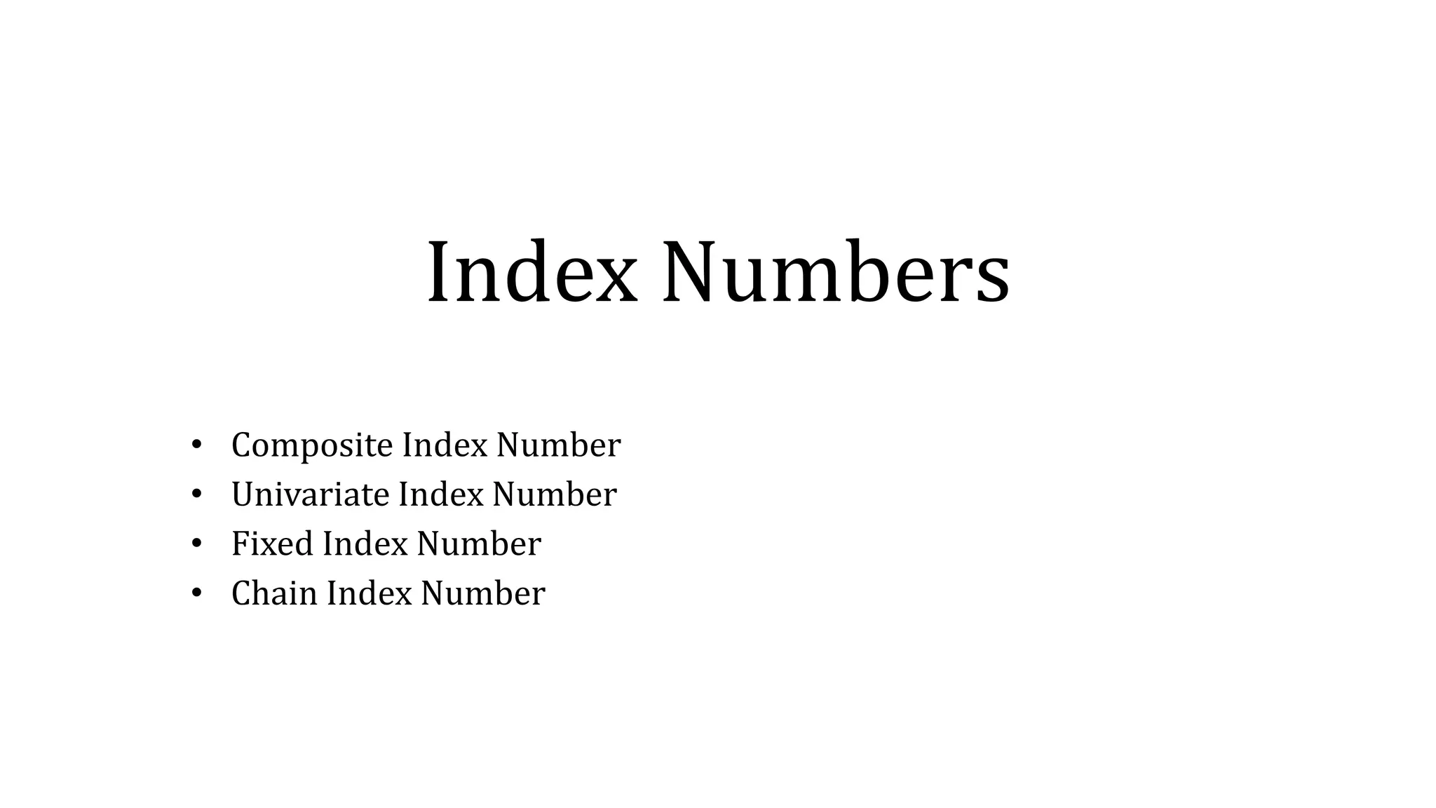 Index Number | PPT