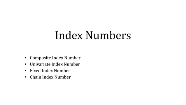 Index Number | PPT