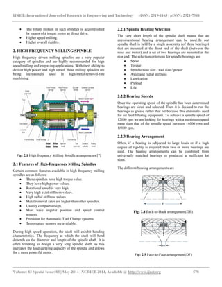 Static stiffness analysis of high frequency milling spindle | PDF