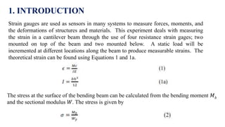 Static Strain Measurement (Over Hanging Beam).pptx
