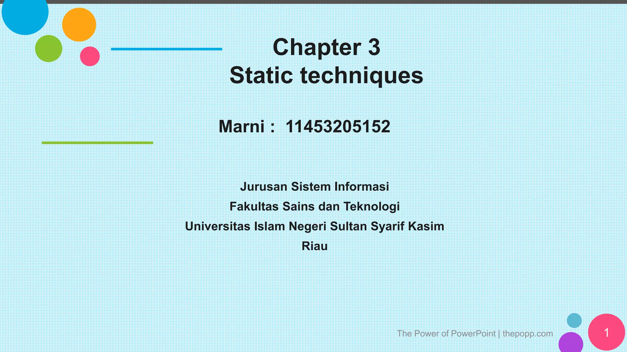 Static techniques | PPT