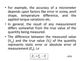 Static terms in measurement | PPTX