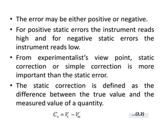 Static terms in measurement | PPTX