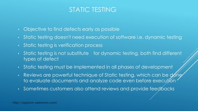 Static testing | PPT