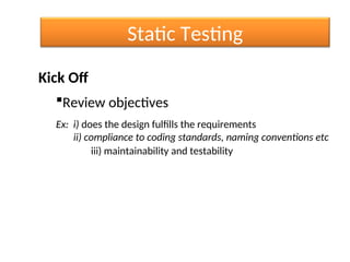 ISTQB Static Testing foundation level in QA | PPT