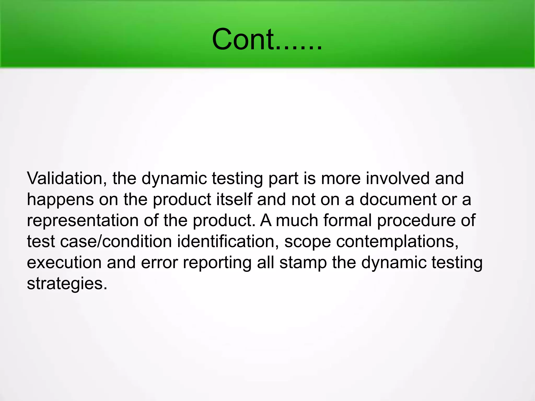 Static testing vs dynamic testing | PPTX