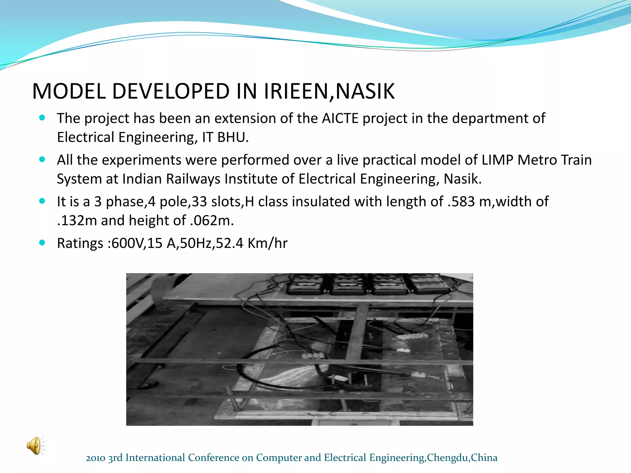 Static test study on linear induction motor iccee | PPTX
