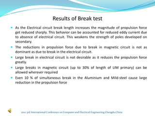 Static test study on linear induction motor iccee | PPT