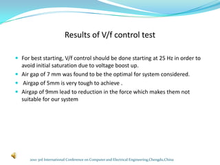 Static test study on linear induction motor iccee | PPTX