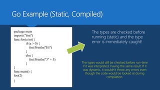 Static typing vs dynamic typing languages | PPTX