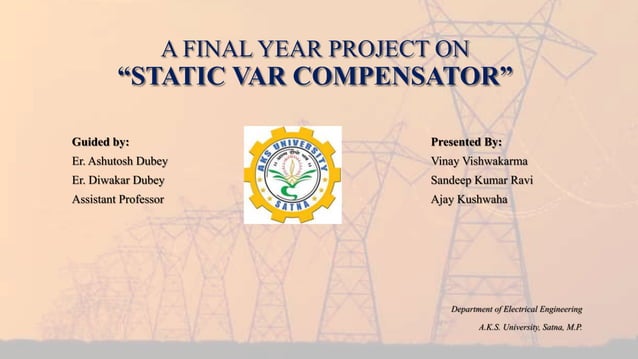 Static Var Compensator Pptx Computer Networking Computing