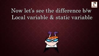 Static variables | PPTX