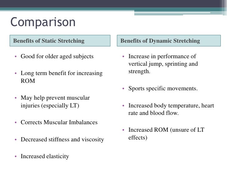 Compare and contrast static and dynamic flexibility. - shophost