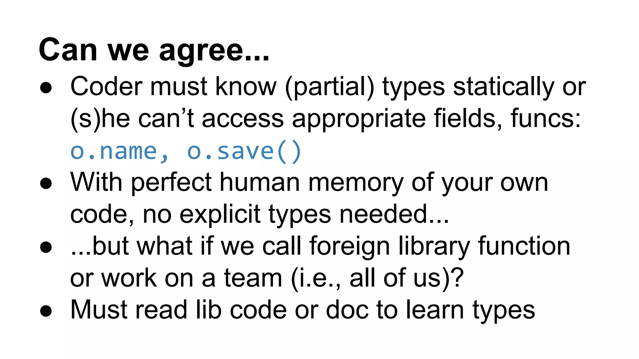 Static vs dynamic types | PDF