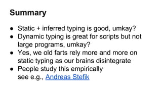 Static vs dynamic types | PDF