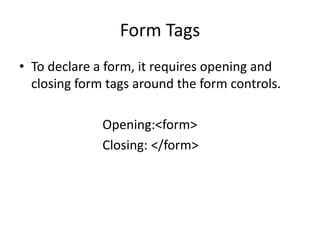 HTML5 - Forms | PPSX